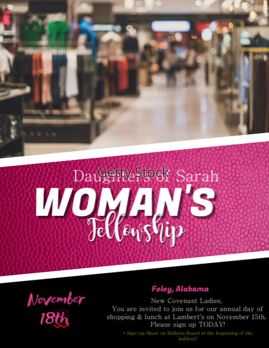 Church Woman's Fellowship Flyer Template | PosterMyWall