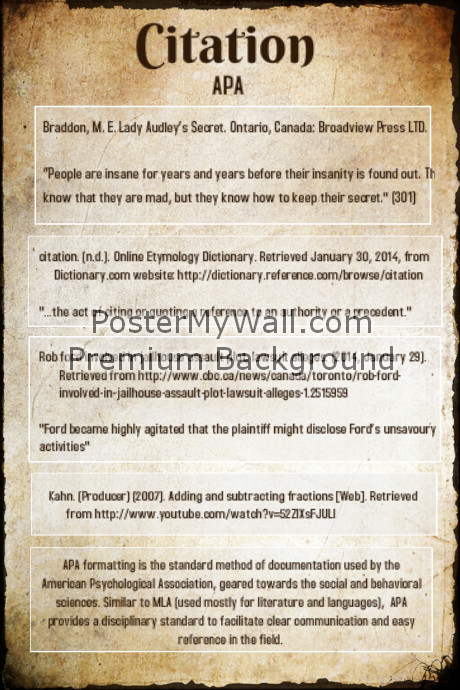 Citation Poster: Part B | PosterMyWall