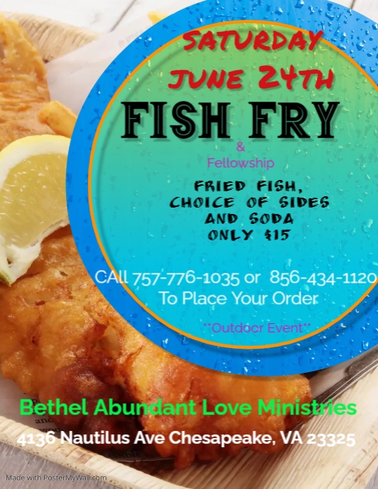 fish fry fried fish flyer | PosterMyWall