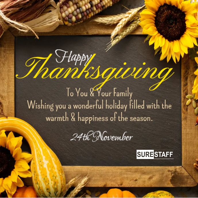 happy thanksgiving day instagram post | PosterMyWall