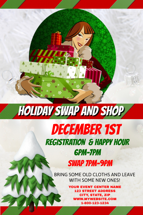 Holiday Swap and Shop Event Template | PosterMyWall