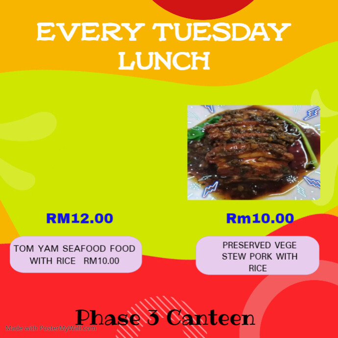 TUESDAY LUNCH | PosterMyWall
