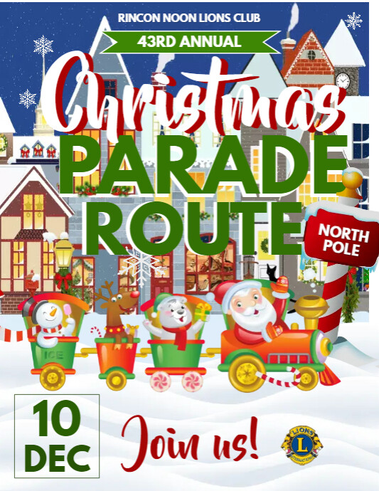 Copy of CHRISTMAS PARADE Route | PosterMyWall