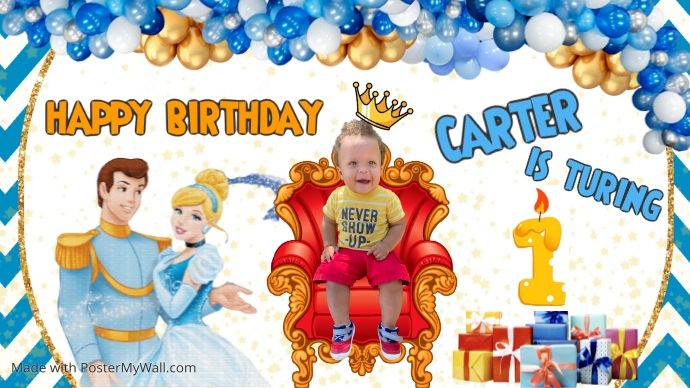 Copy of Crown prince birthday party invitation | PosterMyWall