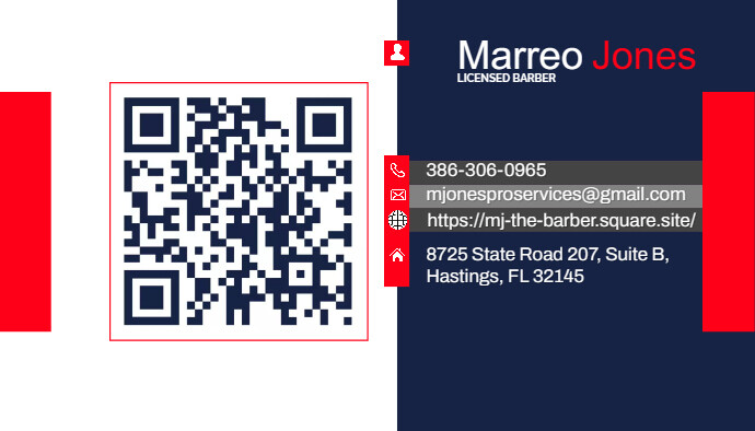 MJones Business Card Back | PosterMyWall