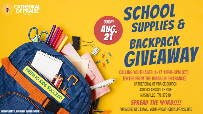 Copy of Youth School Supply Giveaway | PosterMyWall