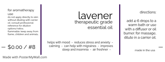 Copy of Lavender EO | PosterMyWall