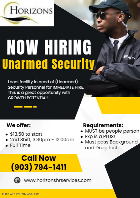 security guard service template | PosterMyWall