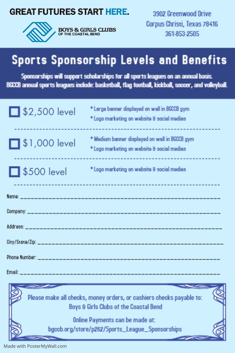 Copy of Sky Blue Event Sponsorship Poster | PosterMyWall