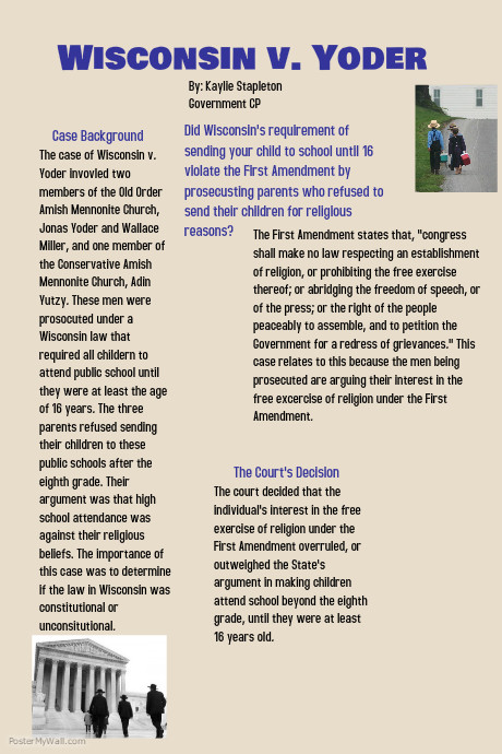 Copy of Wisconsin v. Yoder | PosterMyWall