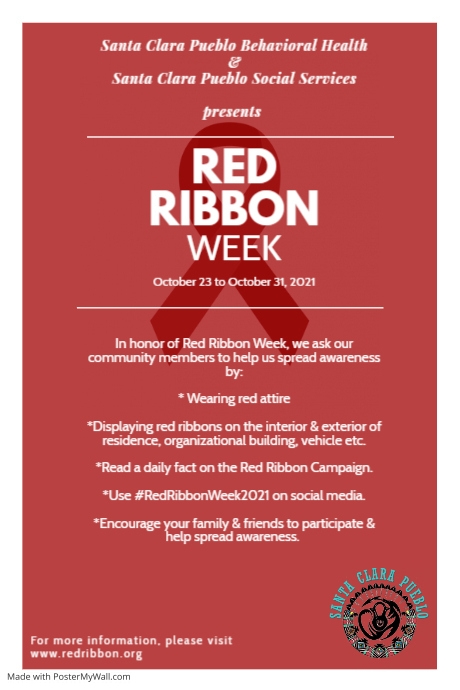 Copy of Copy of Red Ribbon week Flyer Design Template | PosterMyWall