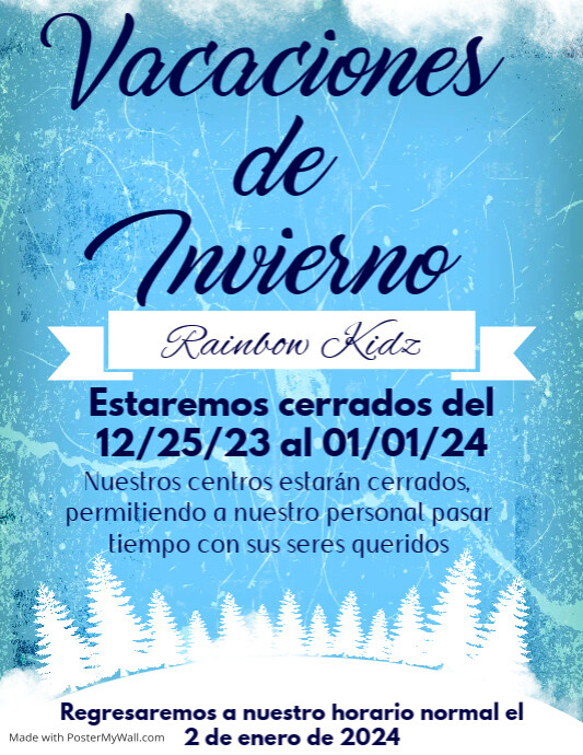Winter Break Spanish | PosterMyWall