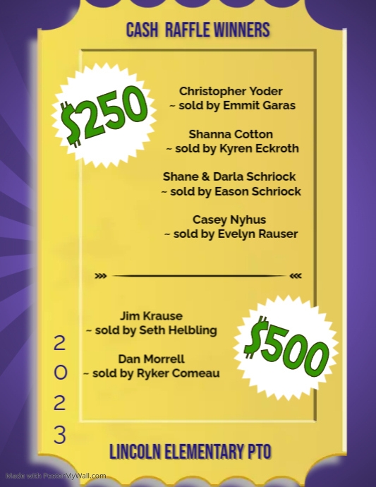 Raffle Ticket Prize (2) | PosterMyWall