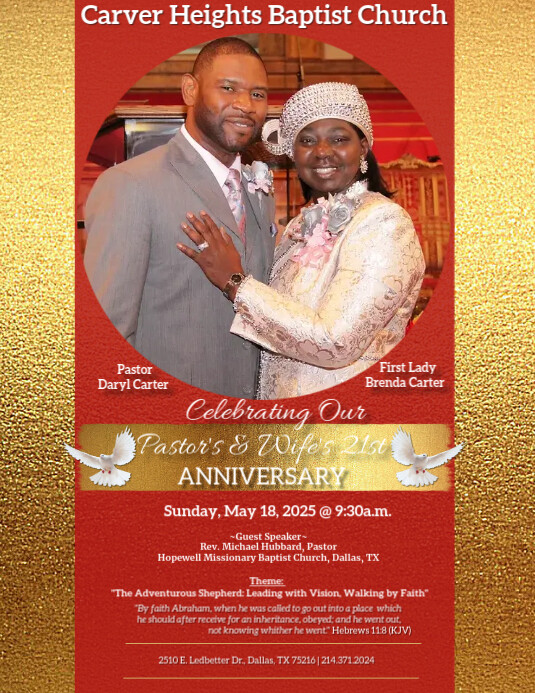 Copy of Church Anniversary Service Flyer template (4) | PosterMyWall