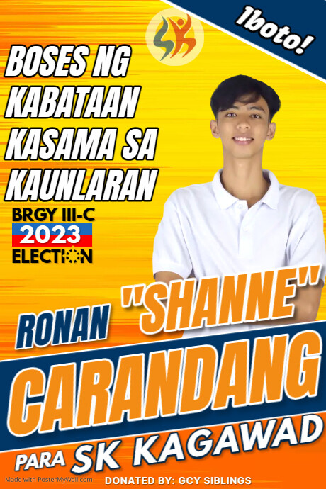 Orange Barangay Election (10) | PosterMyWall
