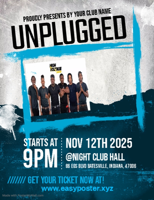 Unplugged Concert Flyer | PosterMyWall