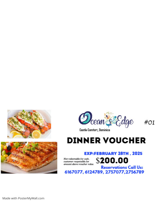 Copy of Copy of Green Restaurant Meal Voucher Template | PosterMyWall
