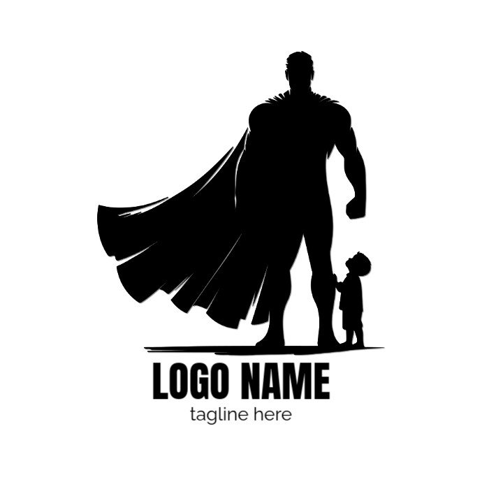 Dad a super hero mascot logo Template | PosterMyWall