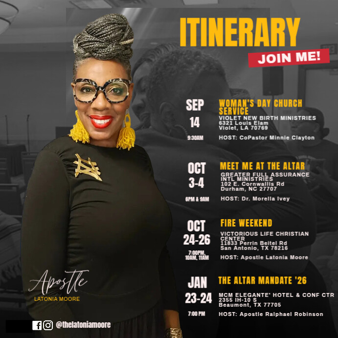 ITINERARY IG | PosterMyWall
