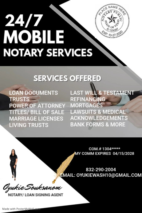 Modern Mobile Notary Service Poster | PosterMyWall
