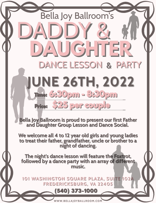 Daddy Daughter Dance Flyer Template | PosterMyWall