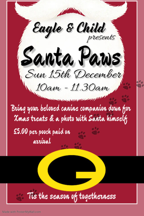 Copy of Template Christmas Photos with Santa Paws | PosterMyWall