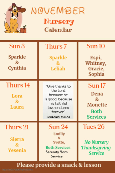 Copy of November Events - Disney Theme | PosterMyWall