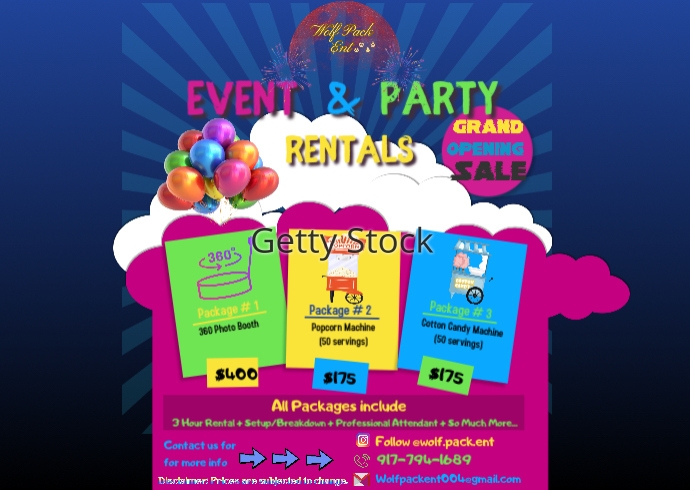 Event and Party Rental Bouncy Castle Flyer Te (1) | PosterMyWall