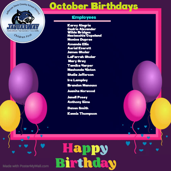October employees | PosterMyWall