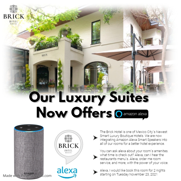 Copy of Brick Hotel Alexa | PosterMyWall