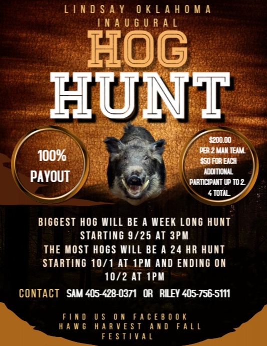 Copy of Copy of Tan Animal Hunting Competition Flyer Template ...