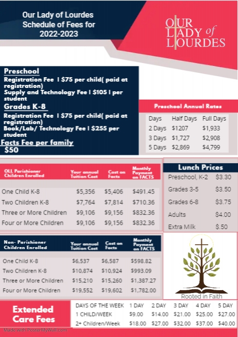 Tuition Rates | PosterMyWall