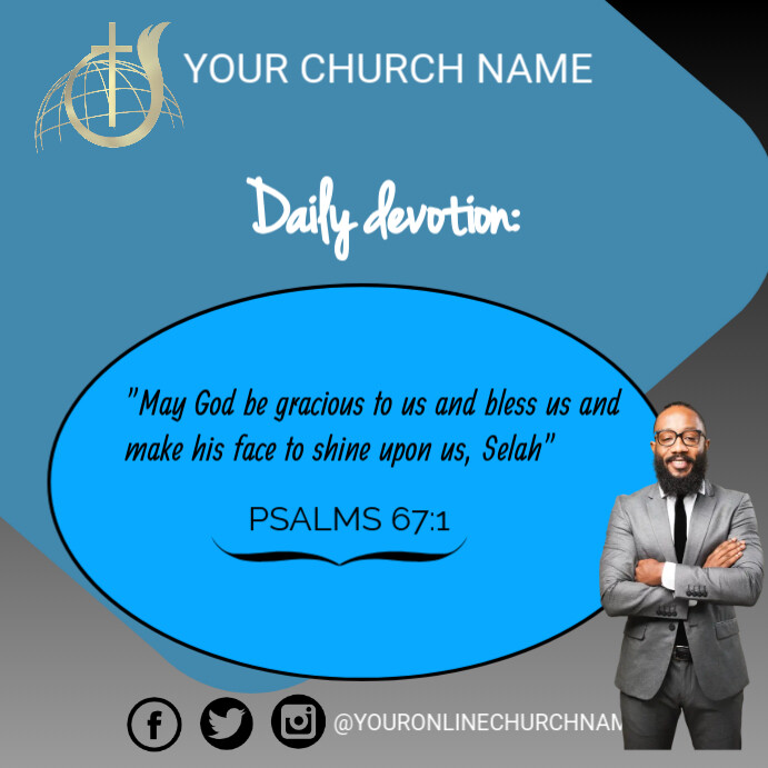 DAILY BIBLE DEVOTION Template | PosterMyWall