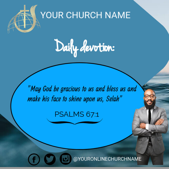 DAILY BIBLE DEVOTION Template | PosterMyWall