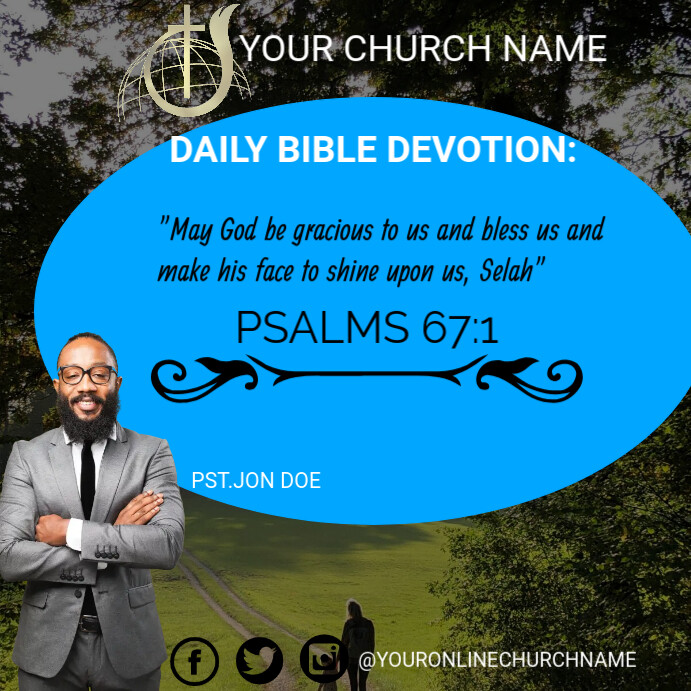 DAILY BIBLE DEVOTION Template | PosterMyWall
