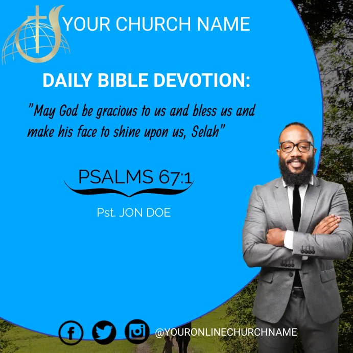 DAILY BIBLE DEVOTION Template | PosterMyWall