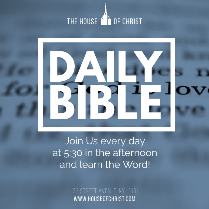 Copy of Daily Bible Study church instagram template | PosterMyWall