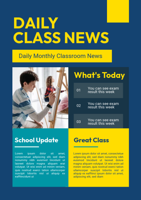 Daily Class Newsletter Template | PosterMyWall