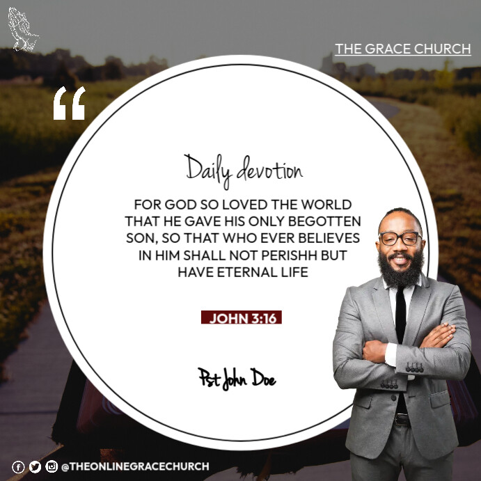 Plantilla de Devoción Diaria | PosterMyWall