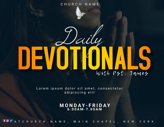 daily devotionals Flyer Template | PosterMyWall