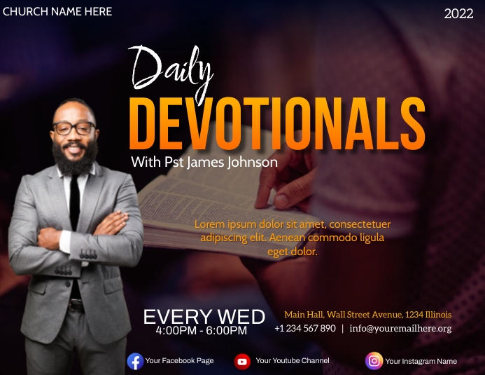 daily devotionals flyer Template | PosterMyWall