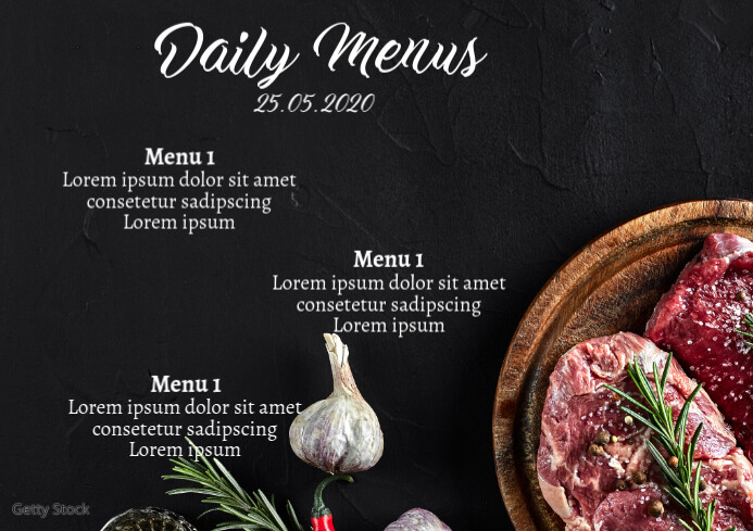 Copy of Daily menus Flyer template A4 Veggies Restaur | PosterMyWall