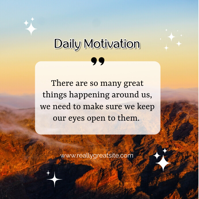 Daily Motivation Template | PosterMyWall