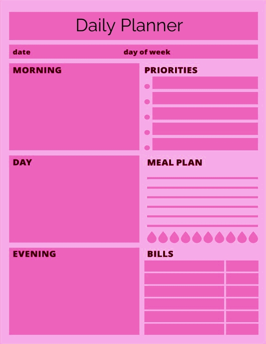 Copy of Daily Planner | PosterMyWall