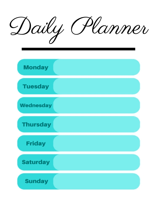 daily planner Template | PosterMyWall