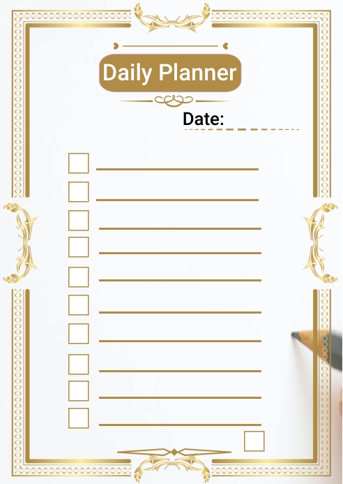 Daily Planner Editable Template | PosterMyWall