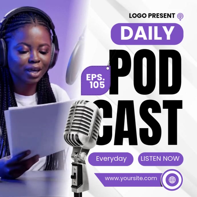 Copy of Daily Podcast Flyer | PosterMyWall