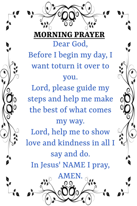 Daily Prayer Template | PosterMyWall