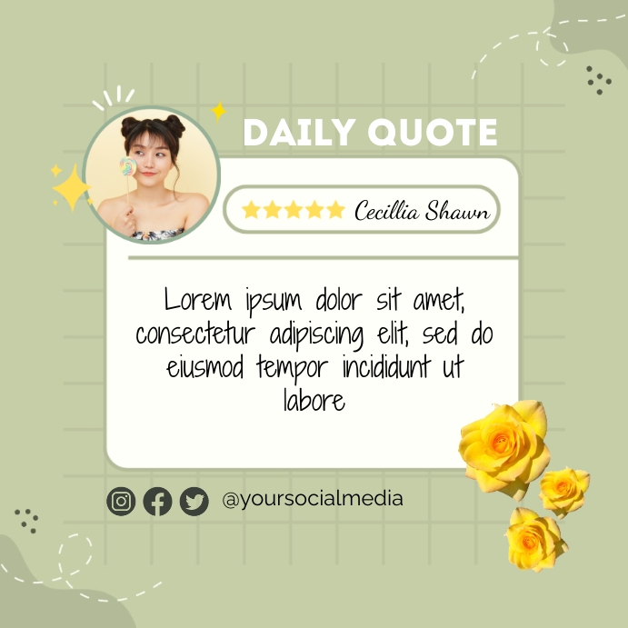 Daily quote template | PosterMyWall
