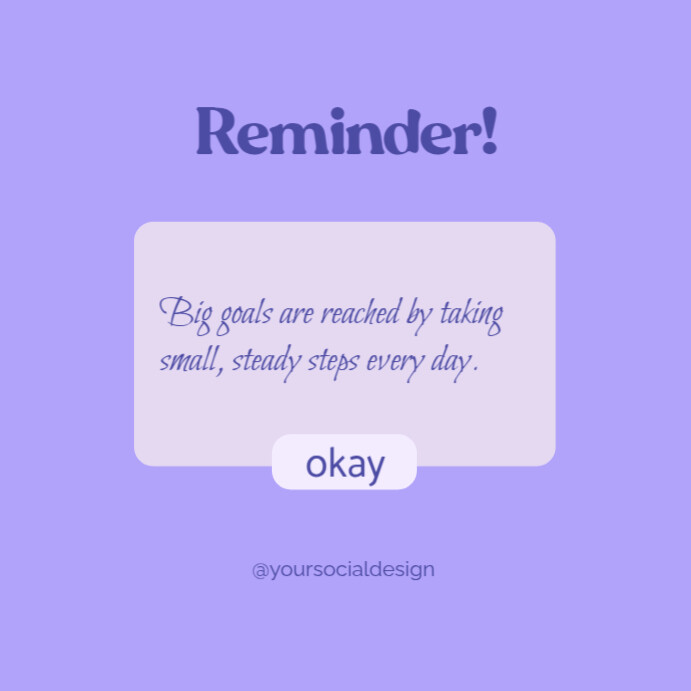 Copy of daily reminder quote template | PosterMyWall